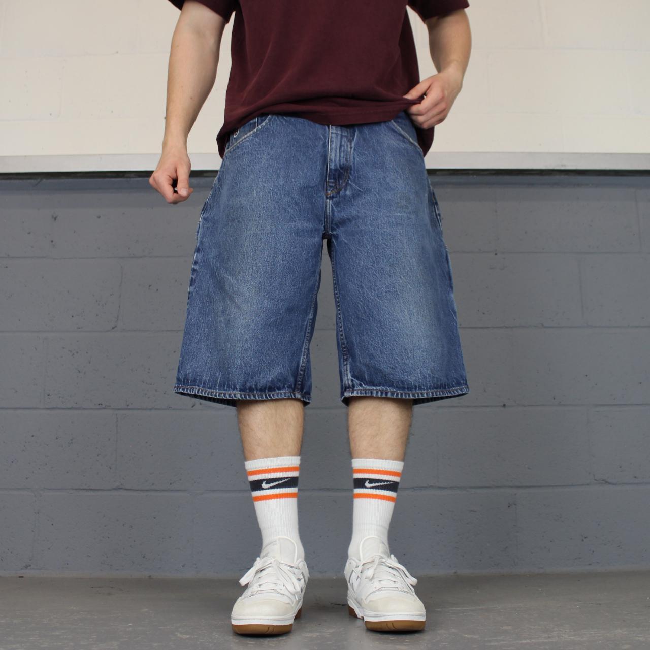 G-Unit hip hop jorts Loose rap skate shorts Faded... - Depop