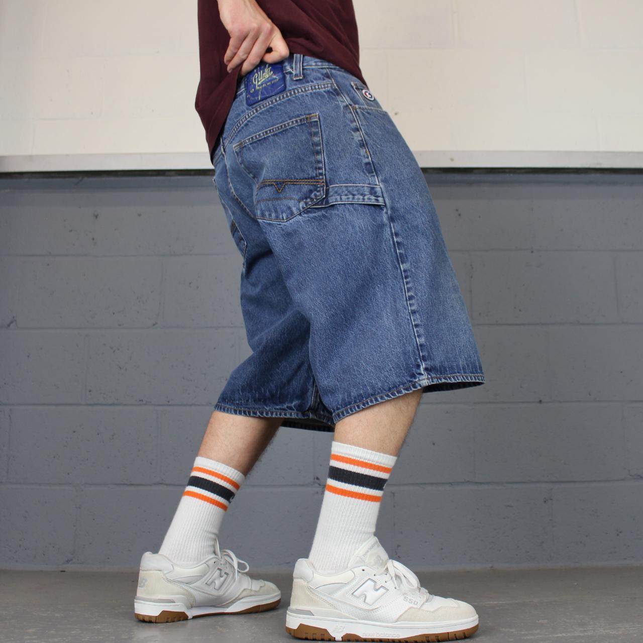 G-Unit hip hop jorts Loose rap skate shorts Faded... - Depop