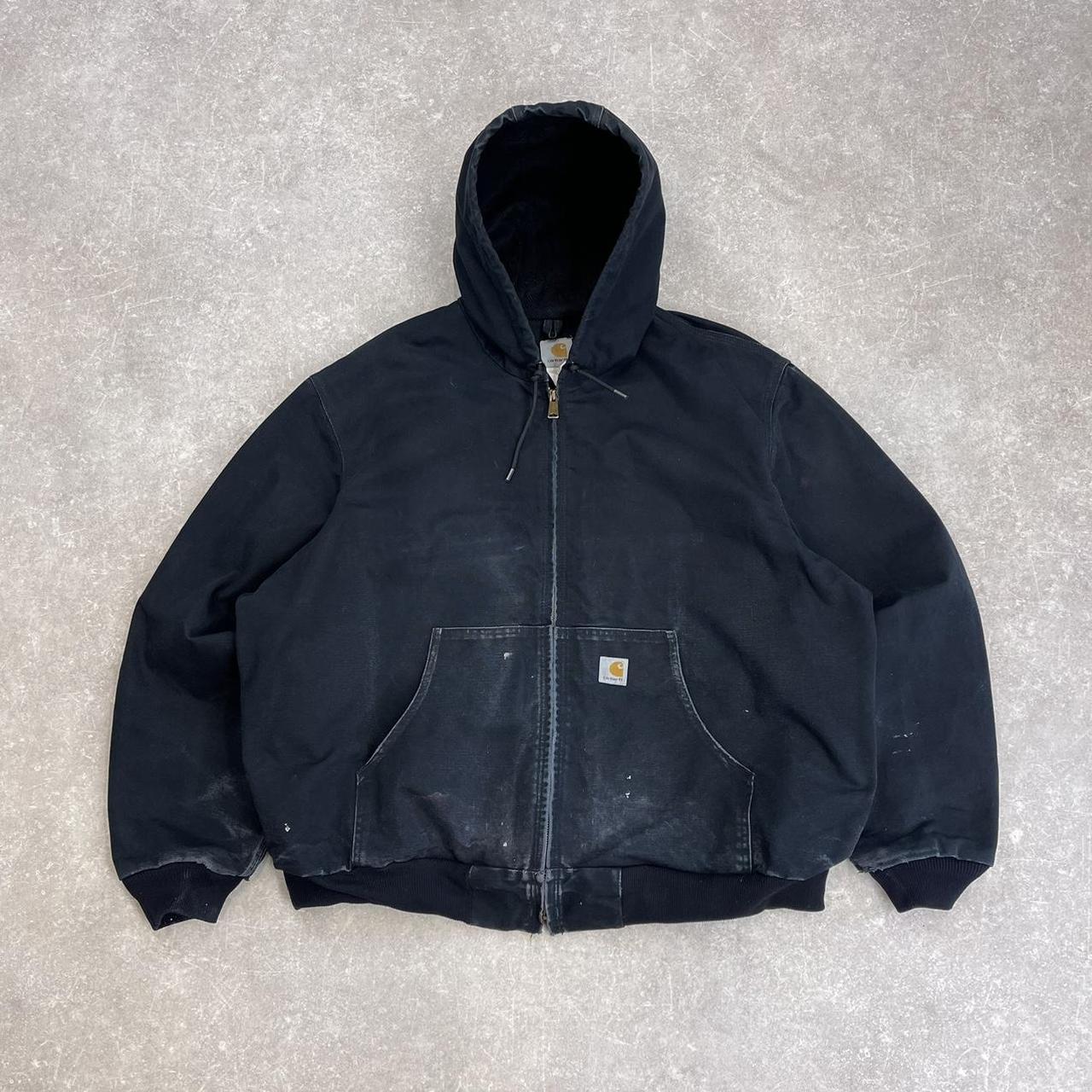 Carhartt hooded jacket Thick canvas Carhartt active... - Depop