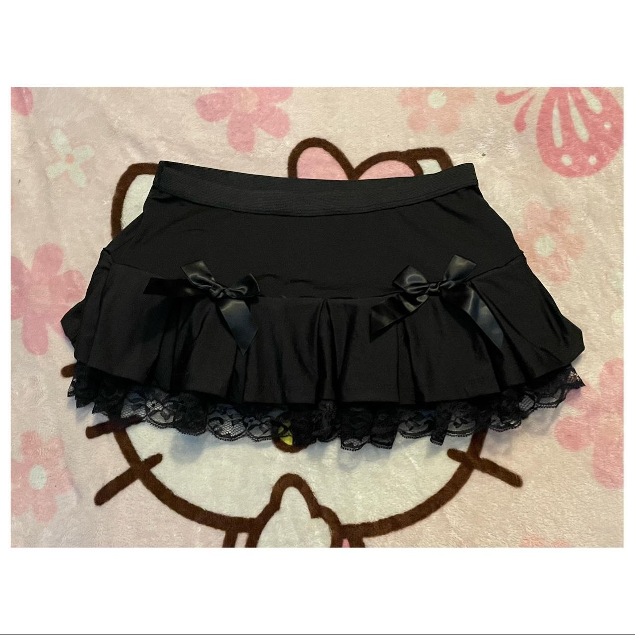 black bodyrage skirt with bows super cute skirt! i... - Depop