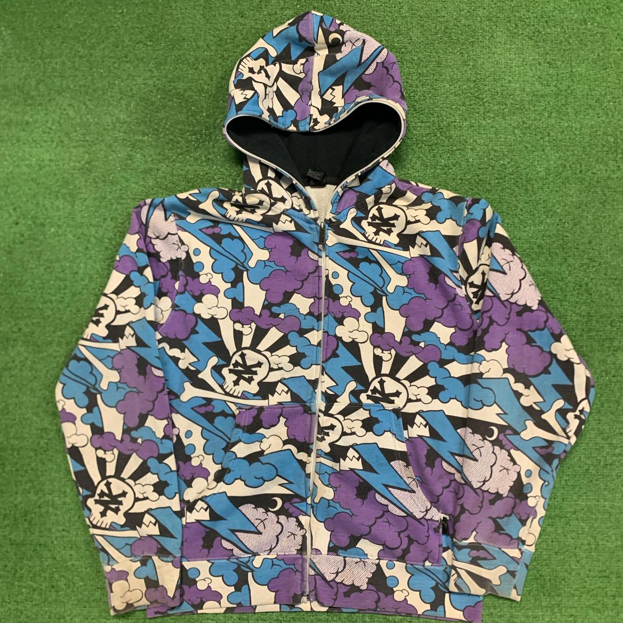 Vintage y2k zoo York zip up hoodie -sick scene kaws... | Depop