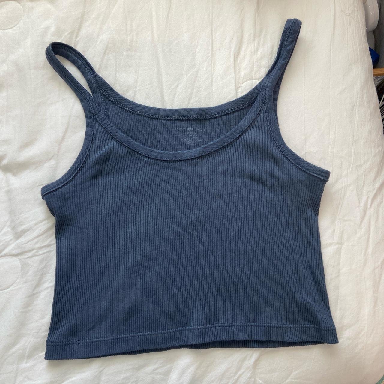 Blue Brandy Melville Tank, bought in Italy, never... - Depop