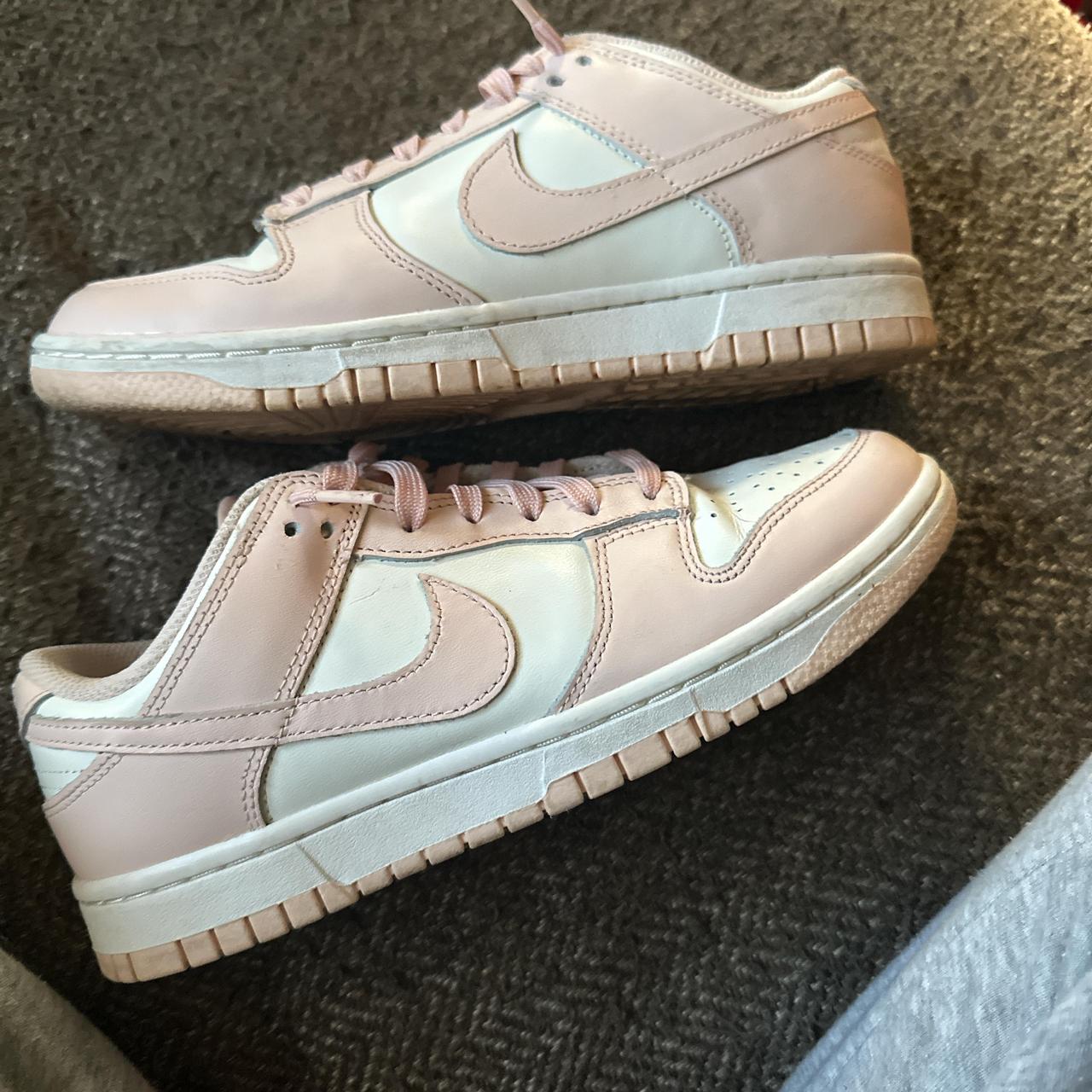 Nike orange pearl dunks! womens 7 comes with... - Depop