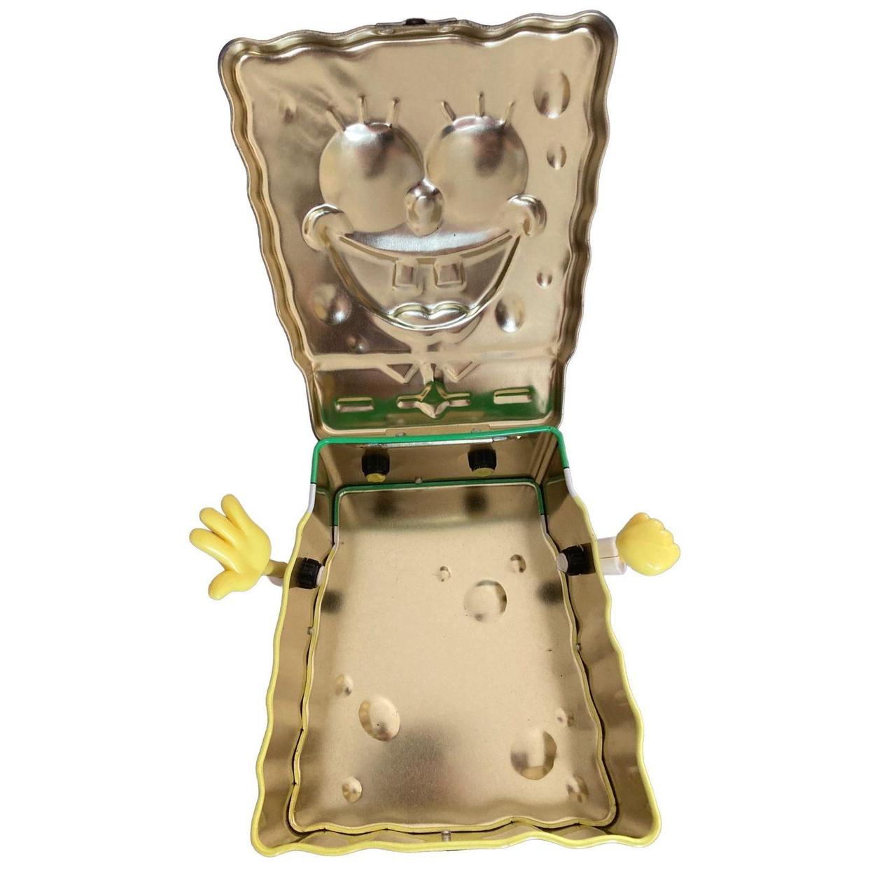 2002 SPONGE BOB TIN BOX 8" Moveable Arms And... - Depop