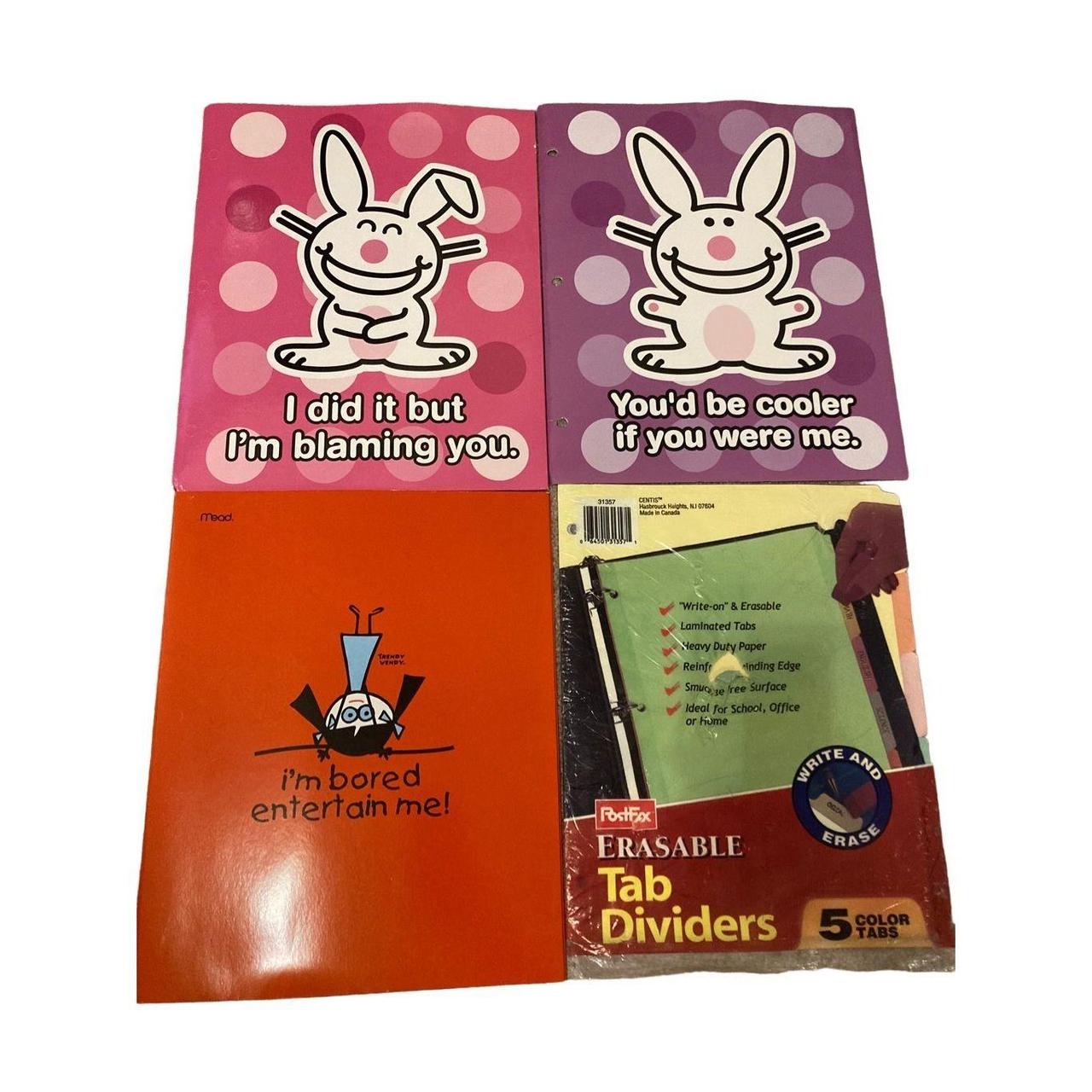 2 Happy Bunny Folders: -I did it but I’m blaming... - Depop
