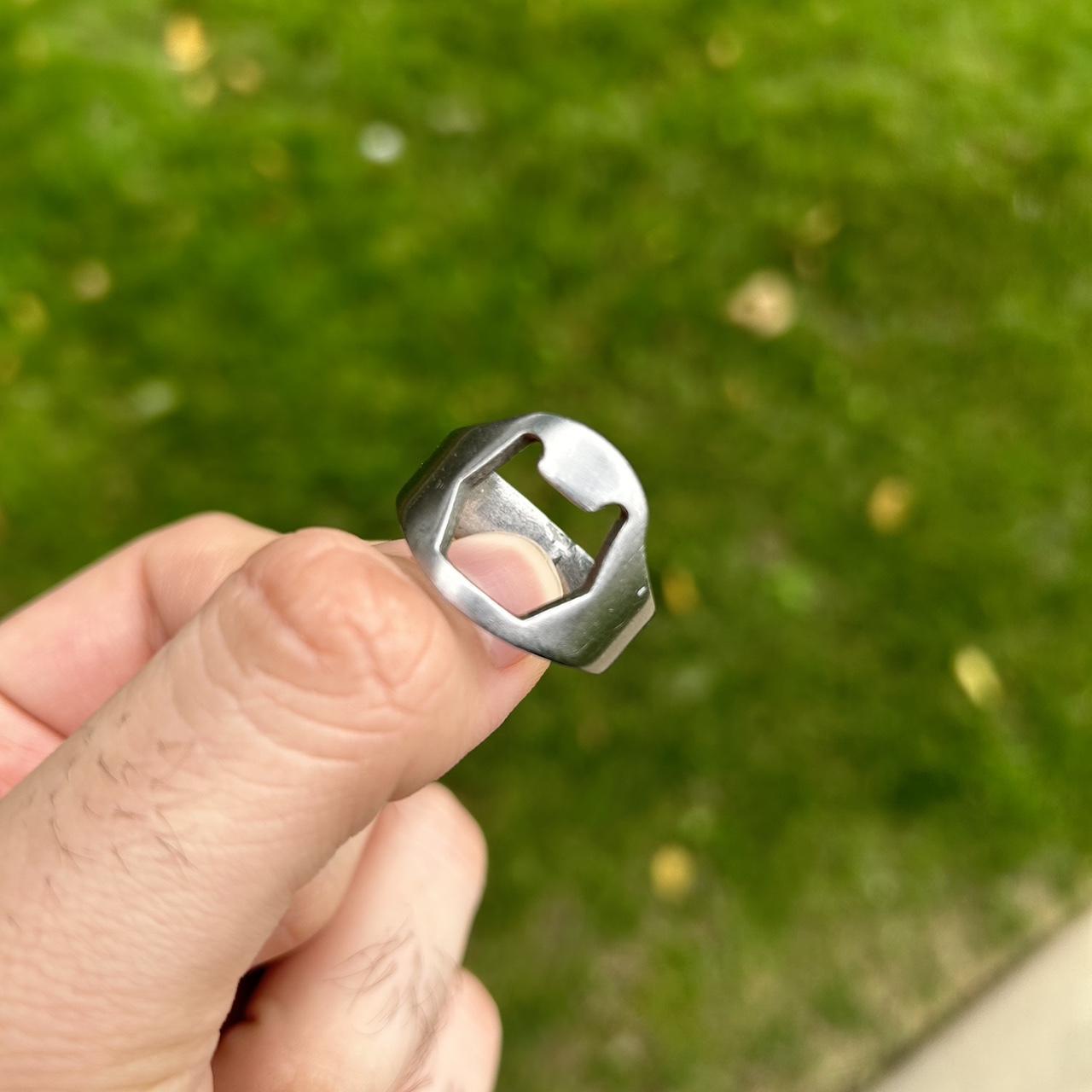 Bundle of 2 rings Stainless Steel Bottle cap... - Depop