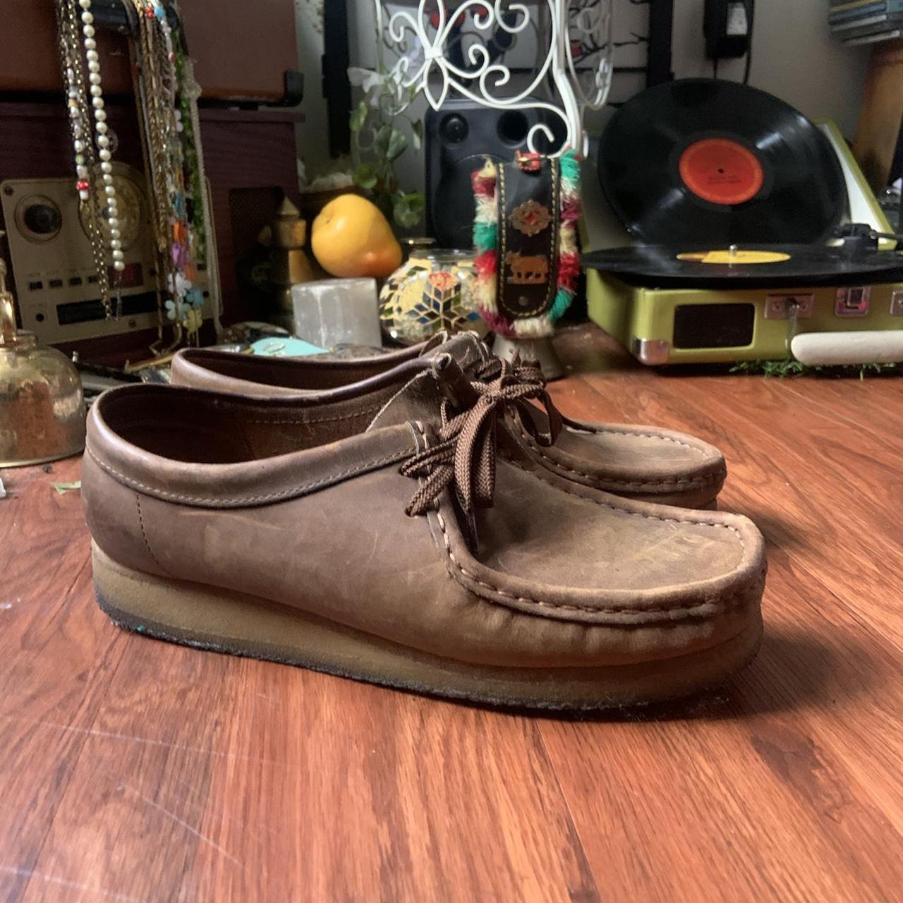 Brown Leather Clark’s Original Low Top Shoe Great... | Depop