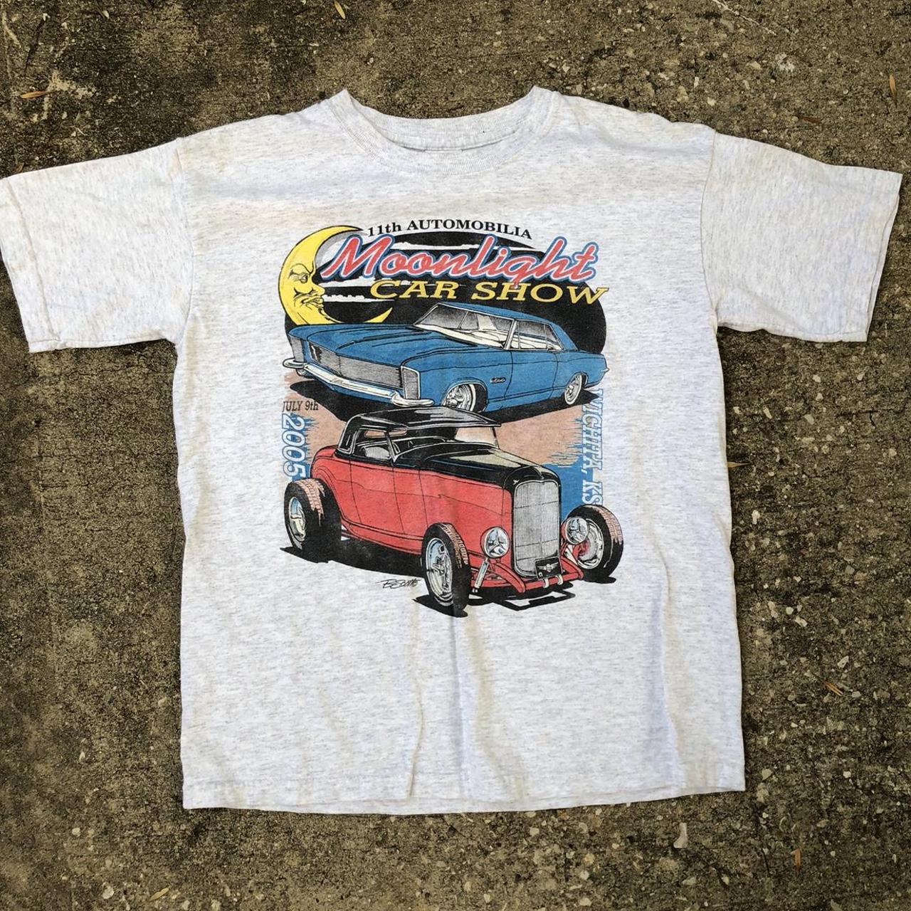 Vintage 11th Automobilia Moonlight Car Show T Shirt... | Depop