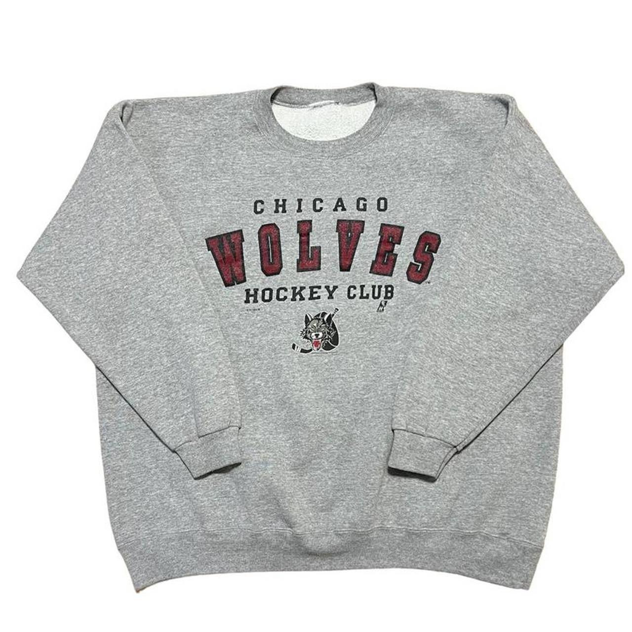 Vintage Chicago Wolves hockey crewneck. Nutmeg from... - Depop