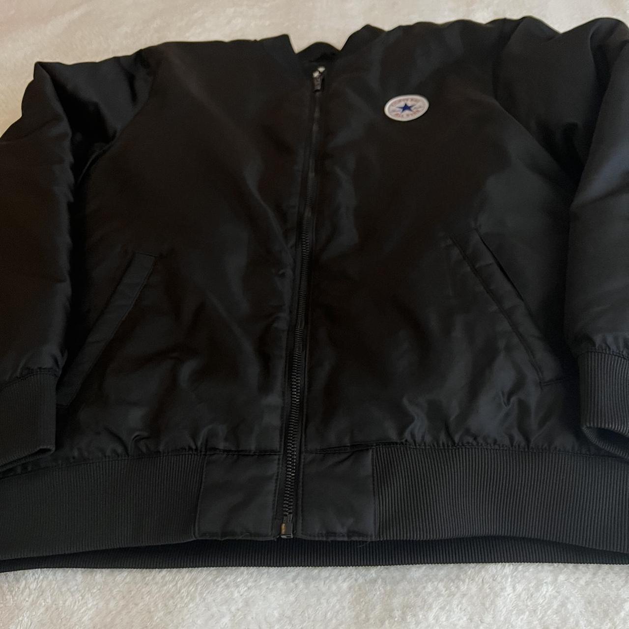 Converse puffed jacket ♡ size XL Converse logo on... - Depop