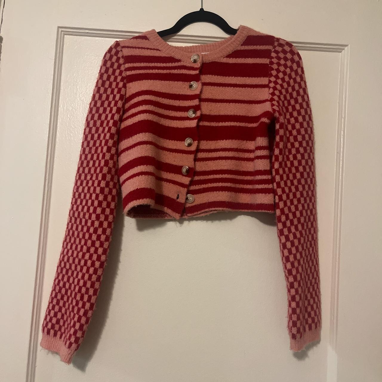 ***SOLD*** Striped and Checkered Pink and Red... - Depop