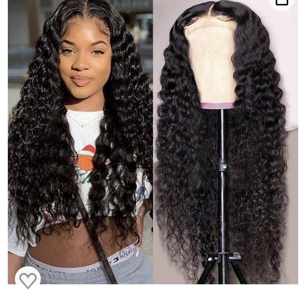 22 inch curly Amazon wig . GLUELESS. never worn .... - Depop