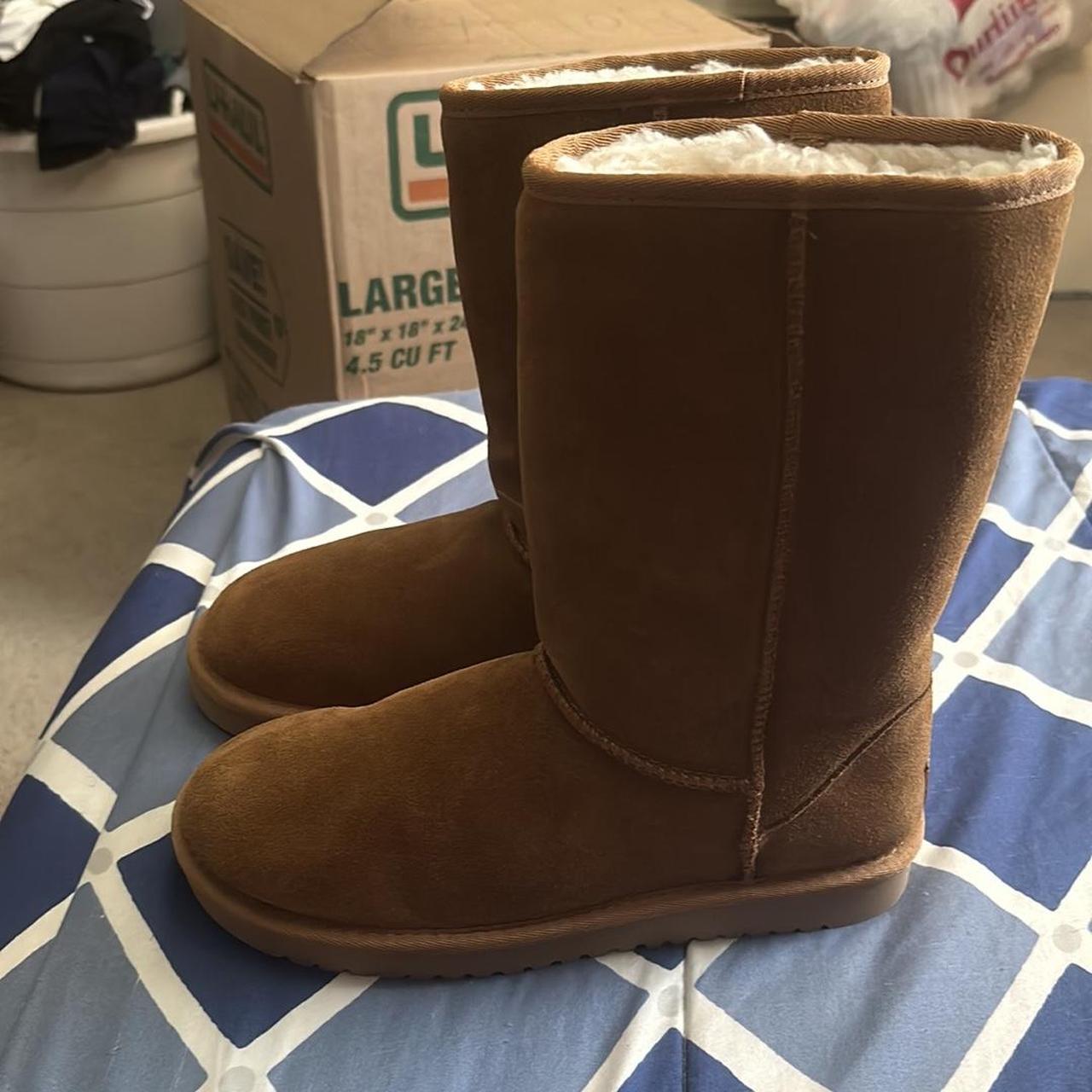 Brown and tan UGG boots - Depop