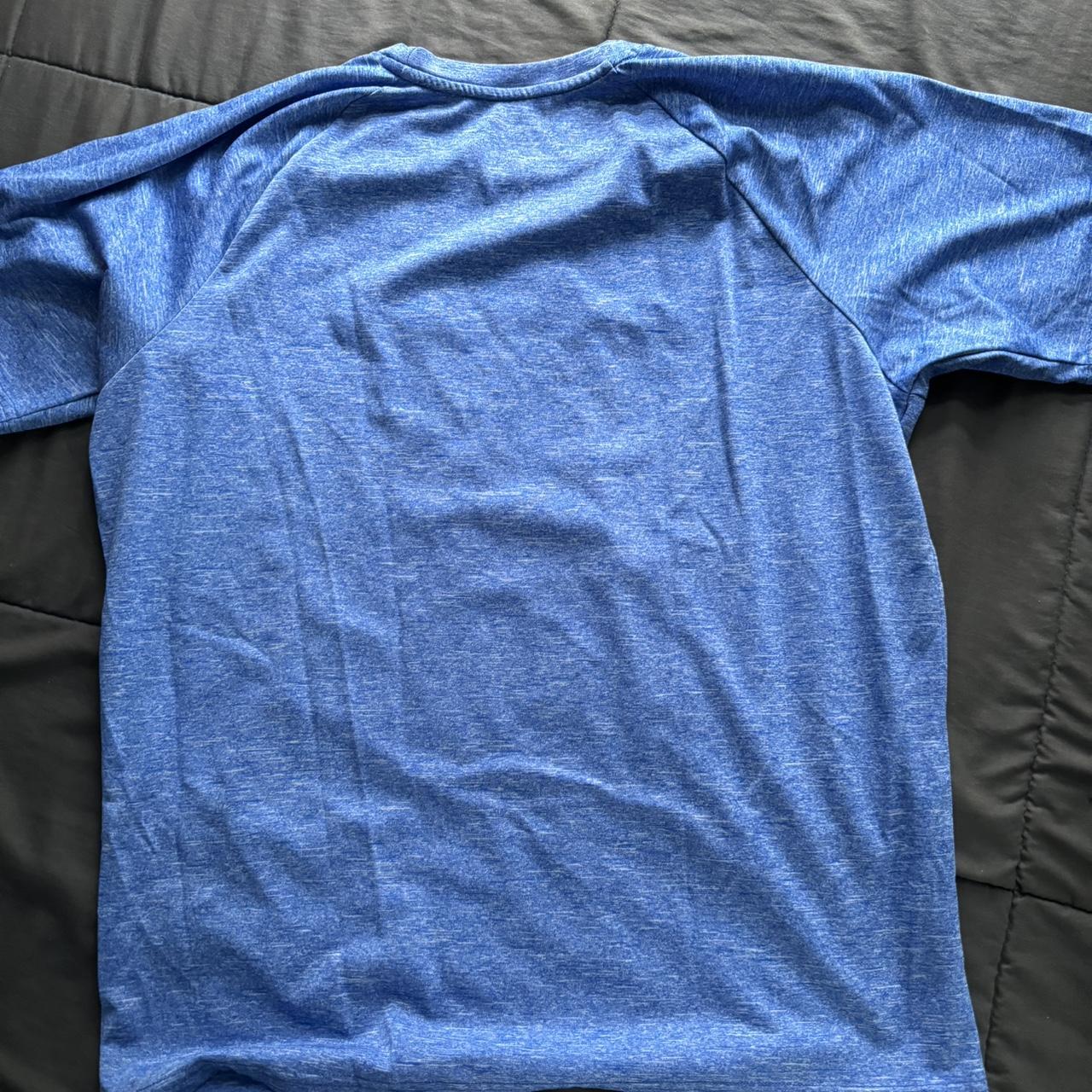 Light Blue Nike Dri-Fit Workout Shirt, size M - Depop