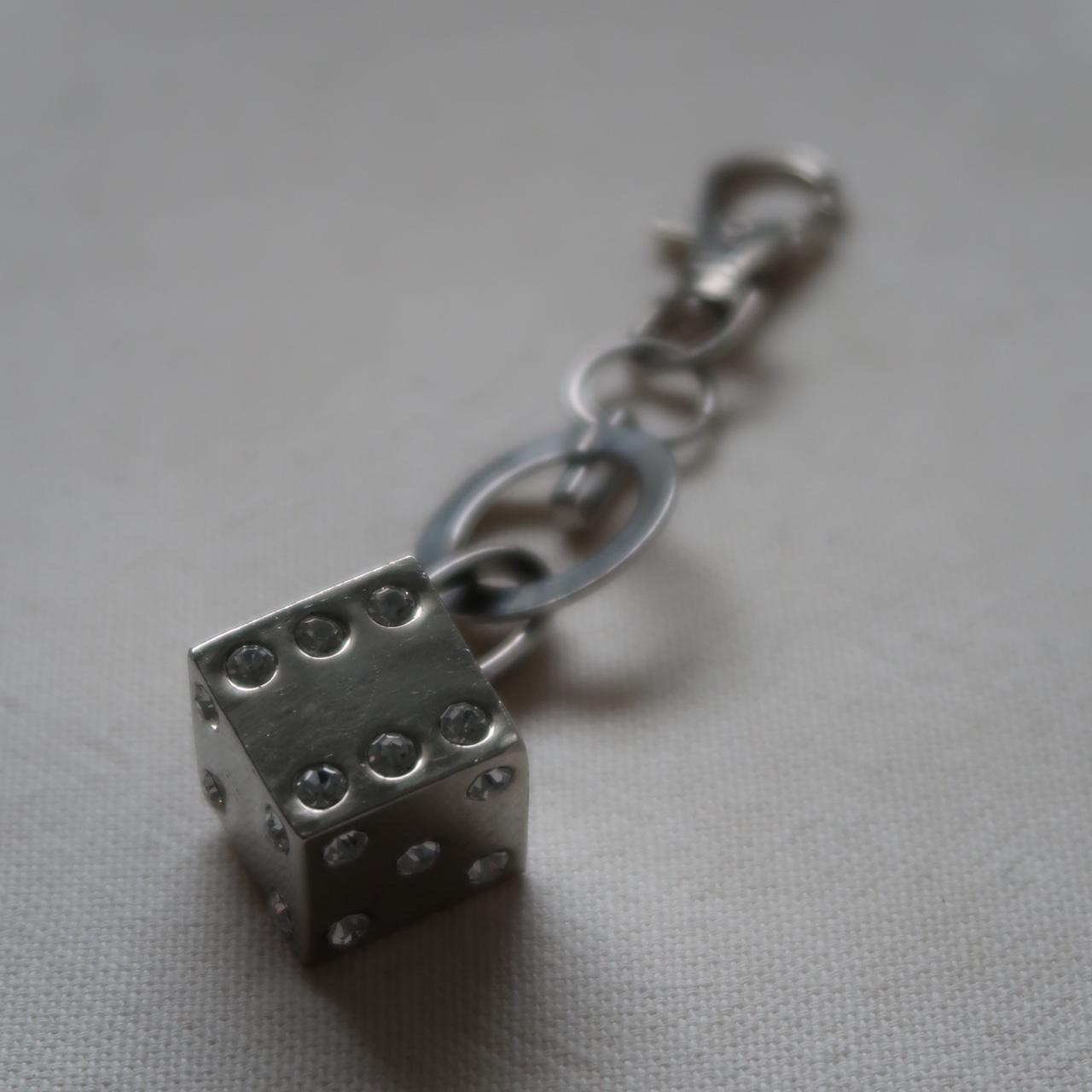 Reworked handmade silver heavy metal hardware dice... - Depop
