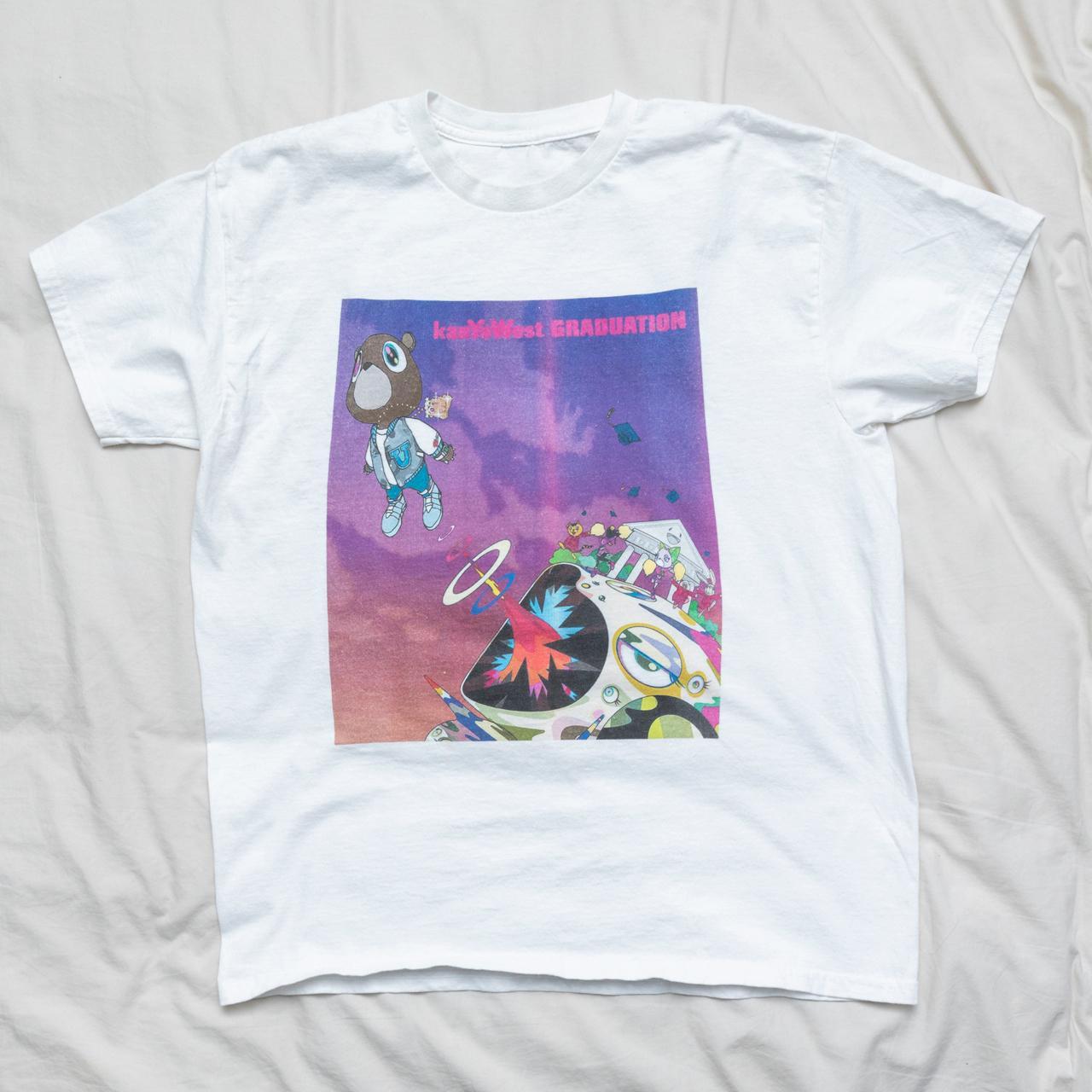 vintage kanye west graduation rap tee bootleg shirt... - Depop