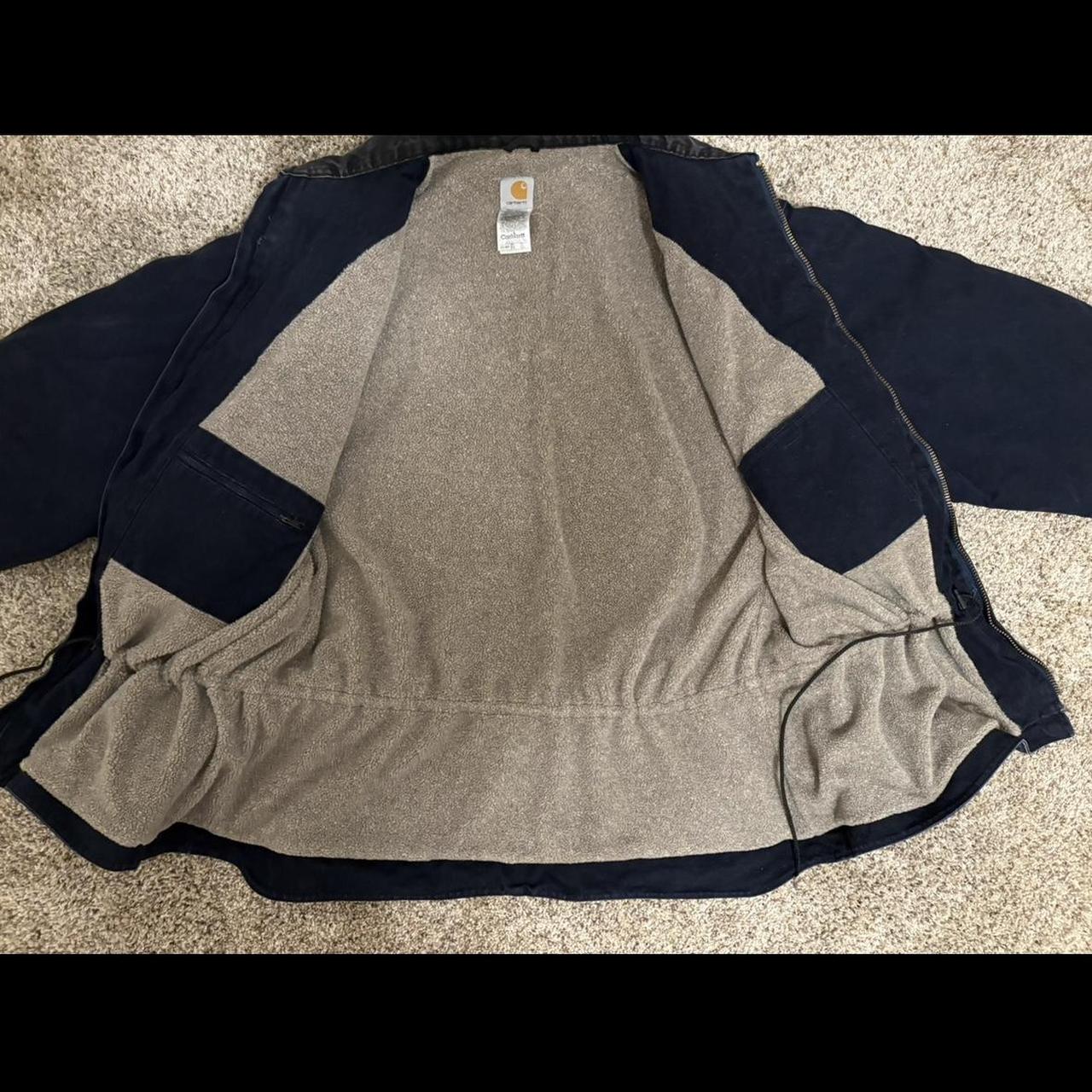 Navy Carhartt jacket - Depop