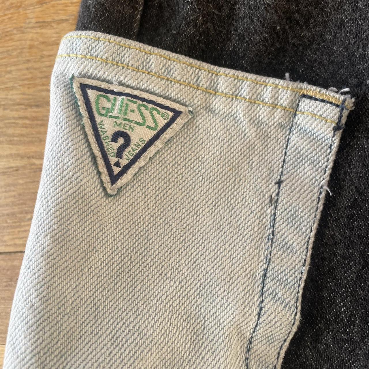 Blast from the past 90s guess jeans with Velcro tear... - Depop