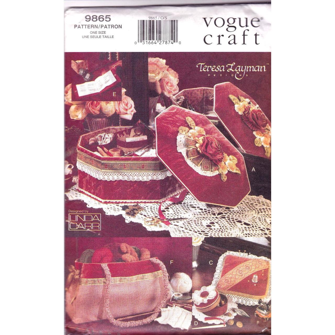 UNCUT Vintage Craft Sewing PATTERN Vogue 9865,... - Depop