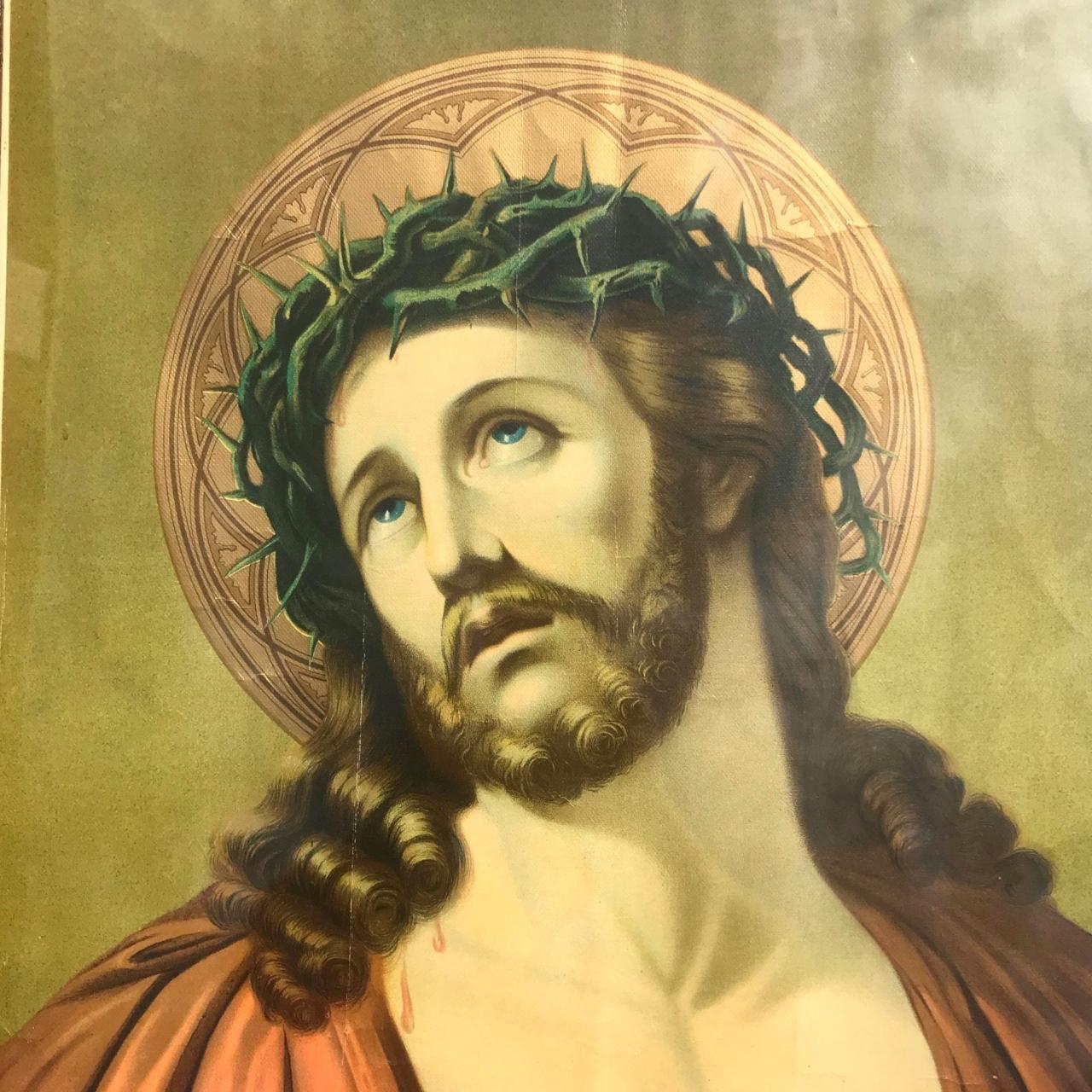 Antique Framed Fridolin Leiber of Ecce Homo... - Depop