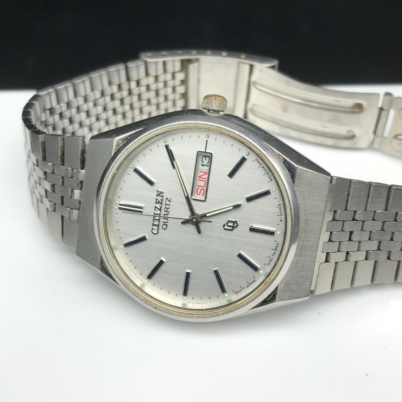 Men's Citizen Day Date Vintage Wrist Watch Silver... - Depop