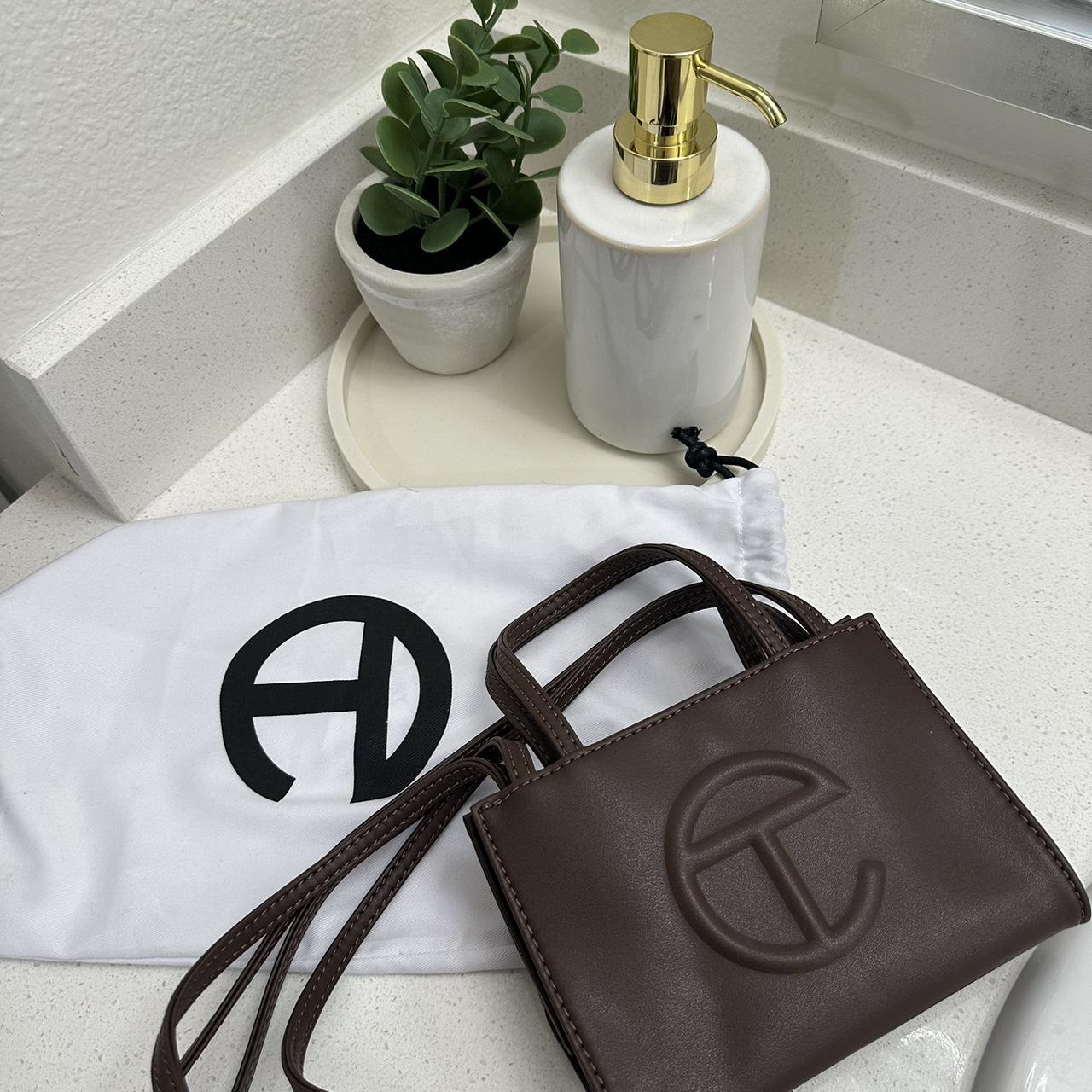 Brand new mini chocolate brown telfar bag... - Depop