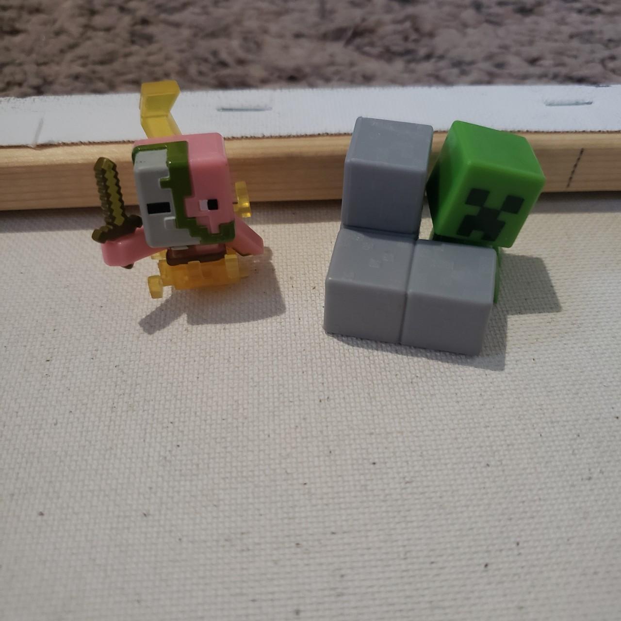 Minecraft Figurines!! Creeper and Zombie Piglin Mini... - Depop