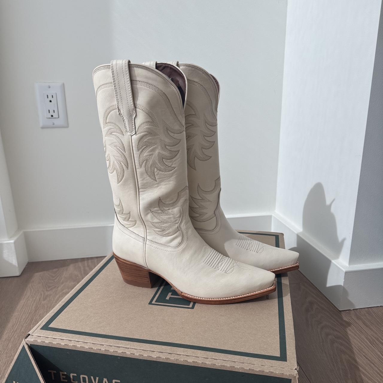 Tecovas the anine White cowboy boots brand new in... | Depop