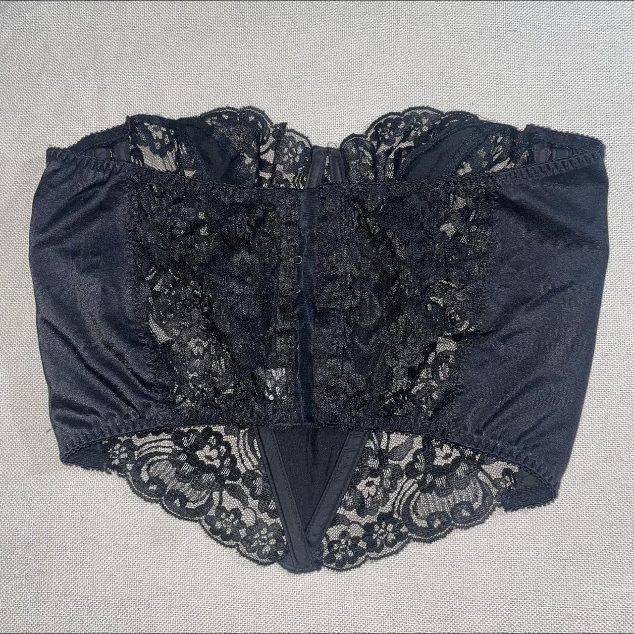 Christian Dior Vintage Black Lace Corset 36B - Depop