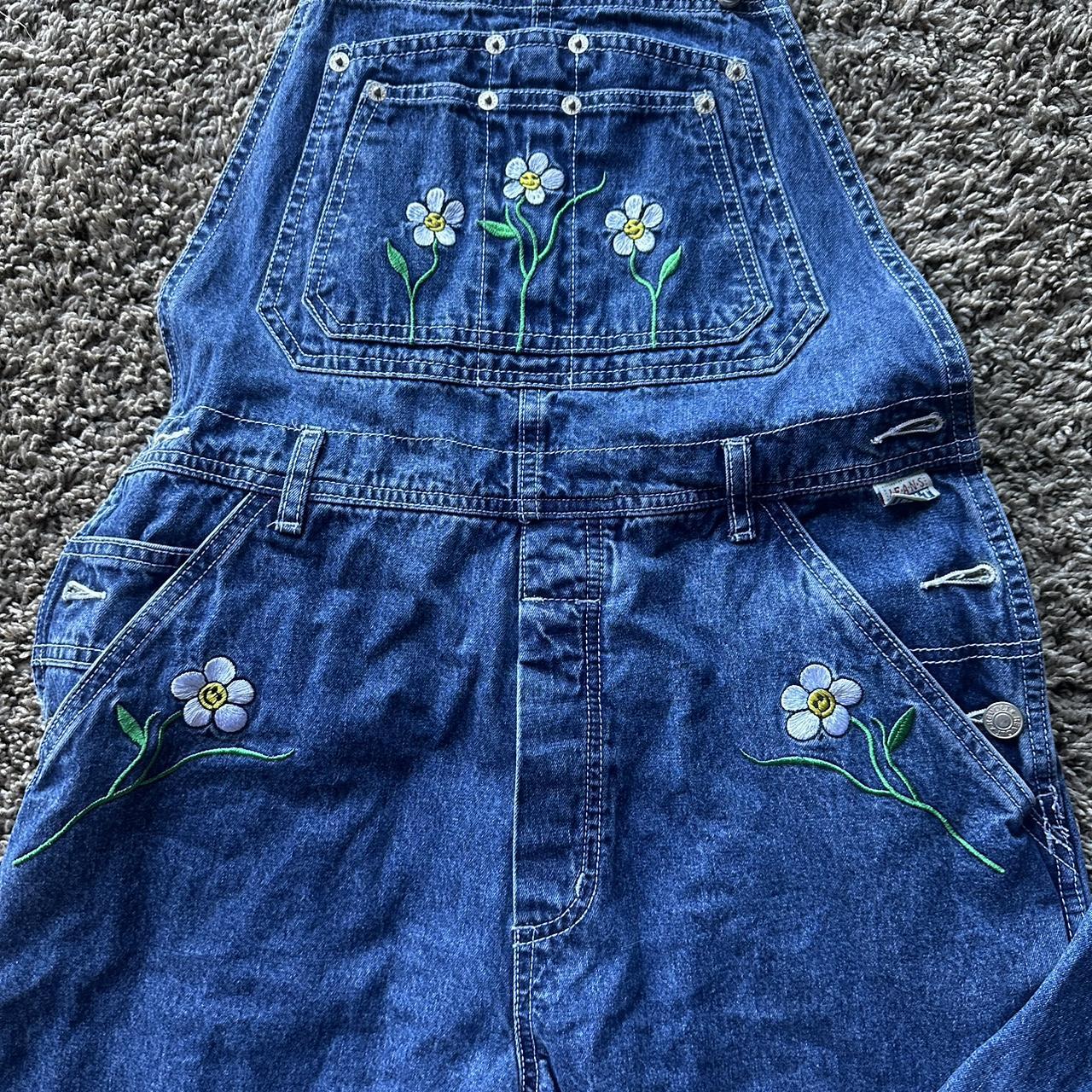 Revolt deadstock daisy overalls #y2k #vintage... - Depop