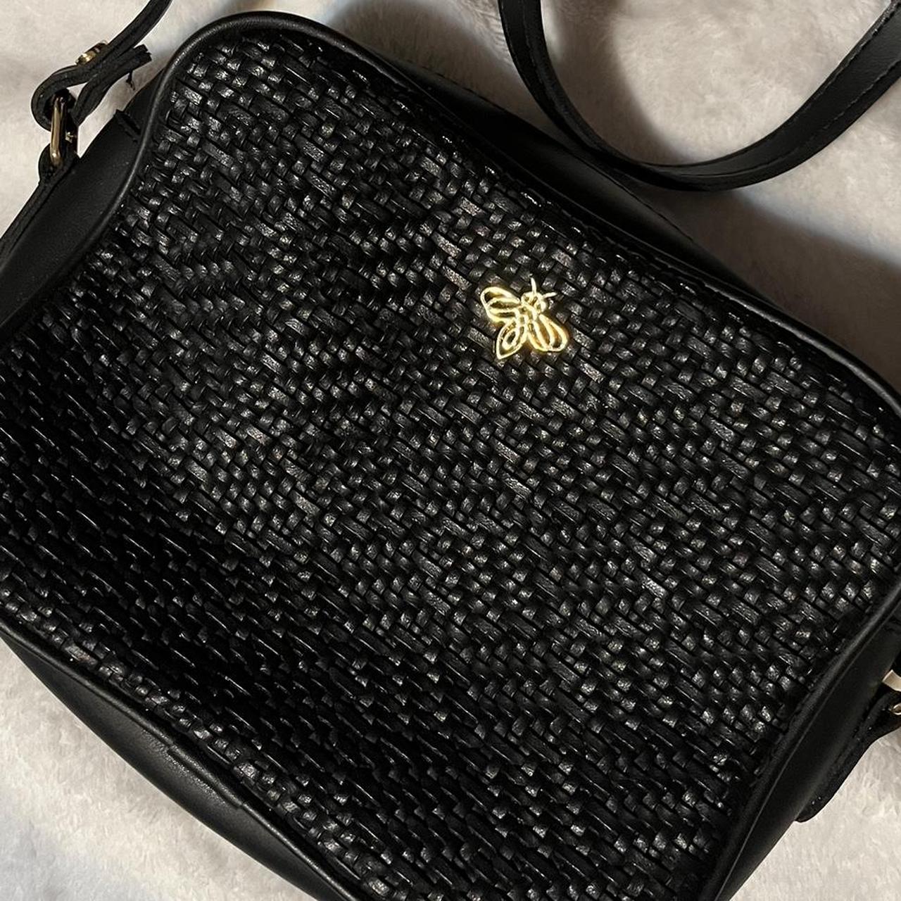 black long strapped bag, one pocket inside - Depop