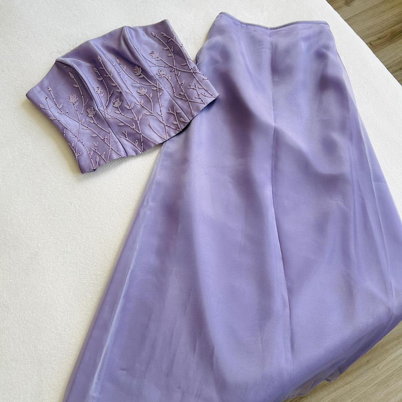 Dreamy lilac embellished prom set (M) What a... - Depop