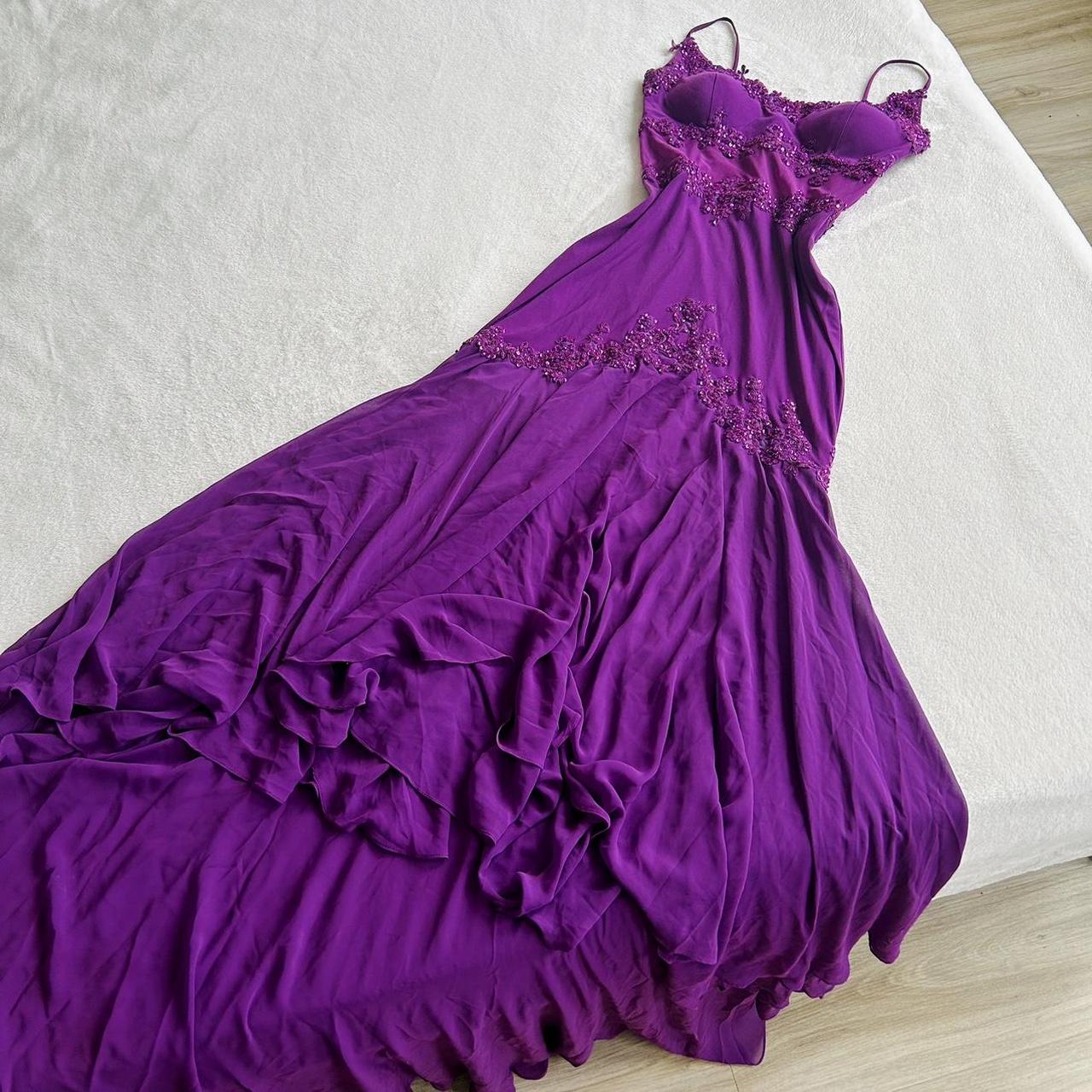 Deep purple princess gown (M) A detailed flowy... - Depop