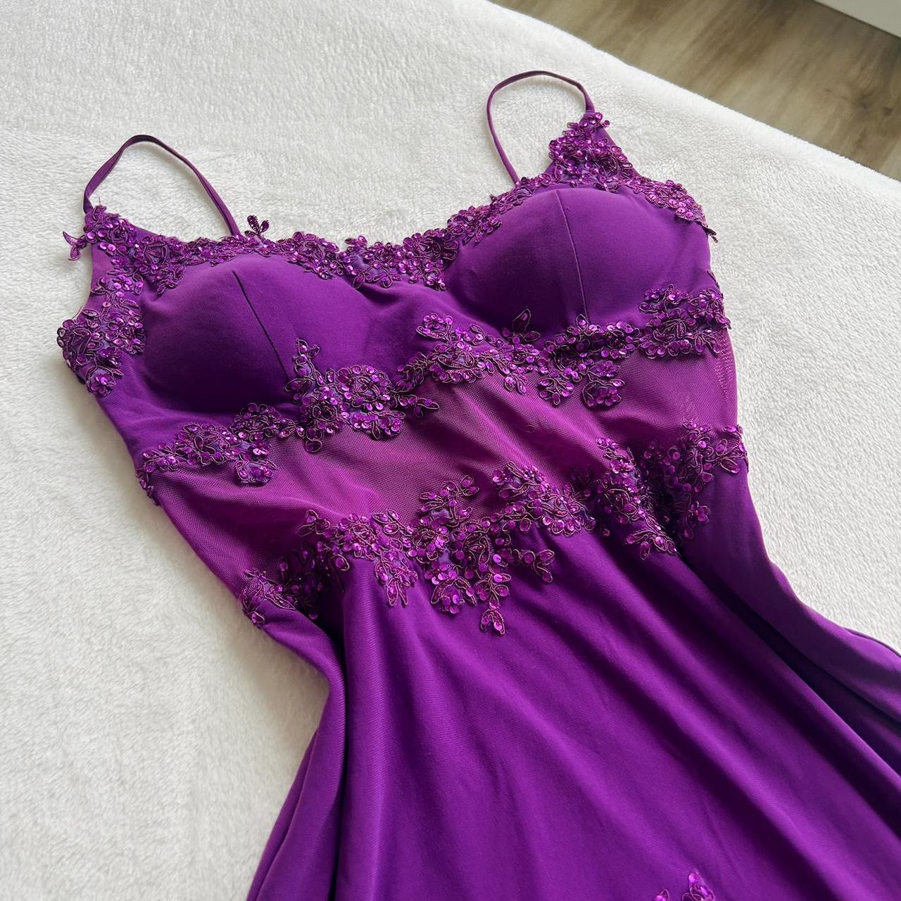 Deep purple princess gown (M) A detailed flowy... - Depop