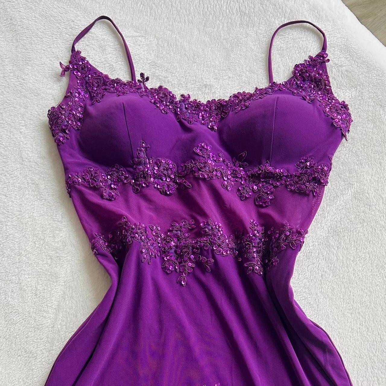Deep purple princess gown (M) A detailed flowy... - Depop