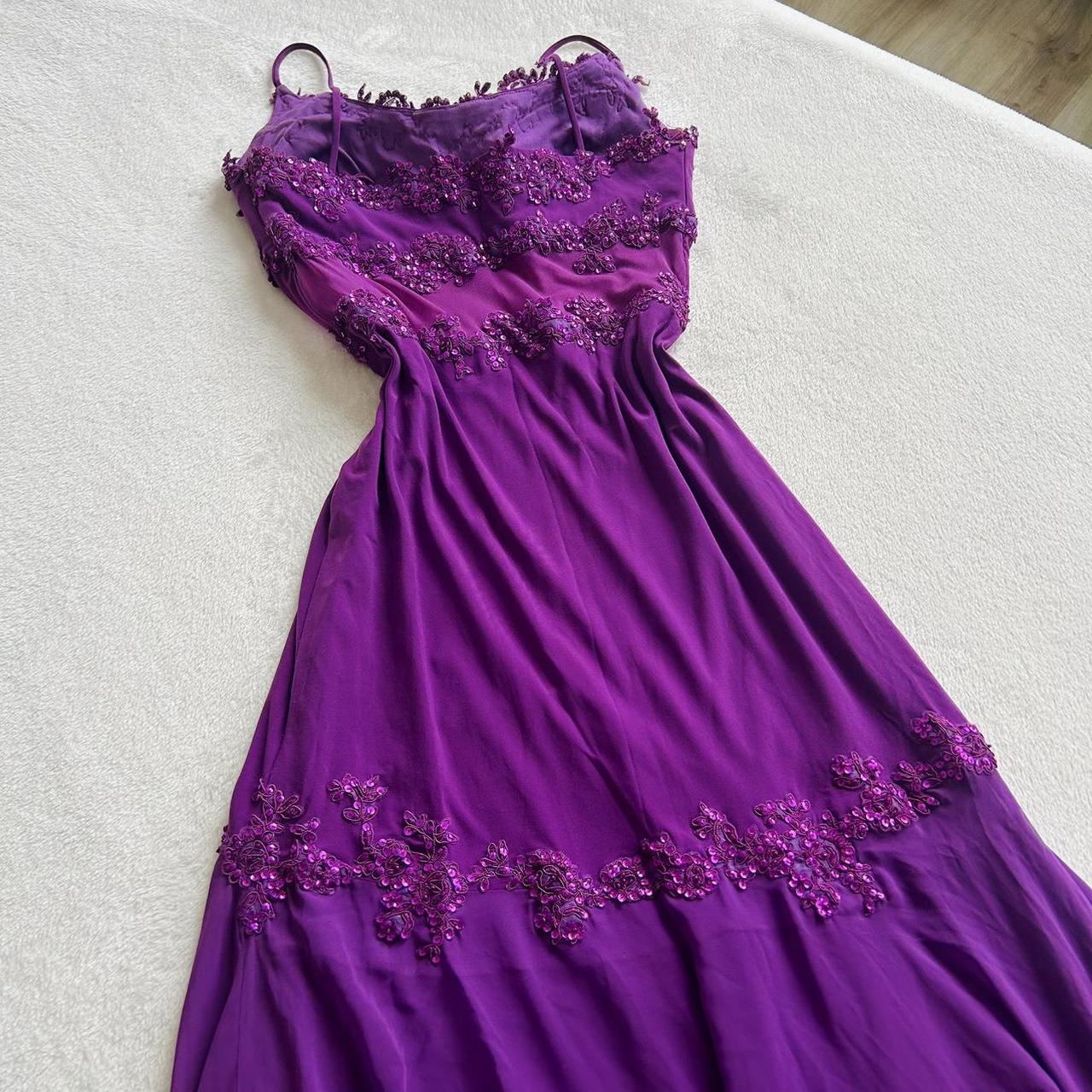 Deep purple princess gown (M) A detailed flowy... - Depop