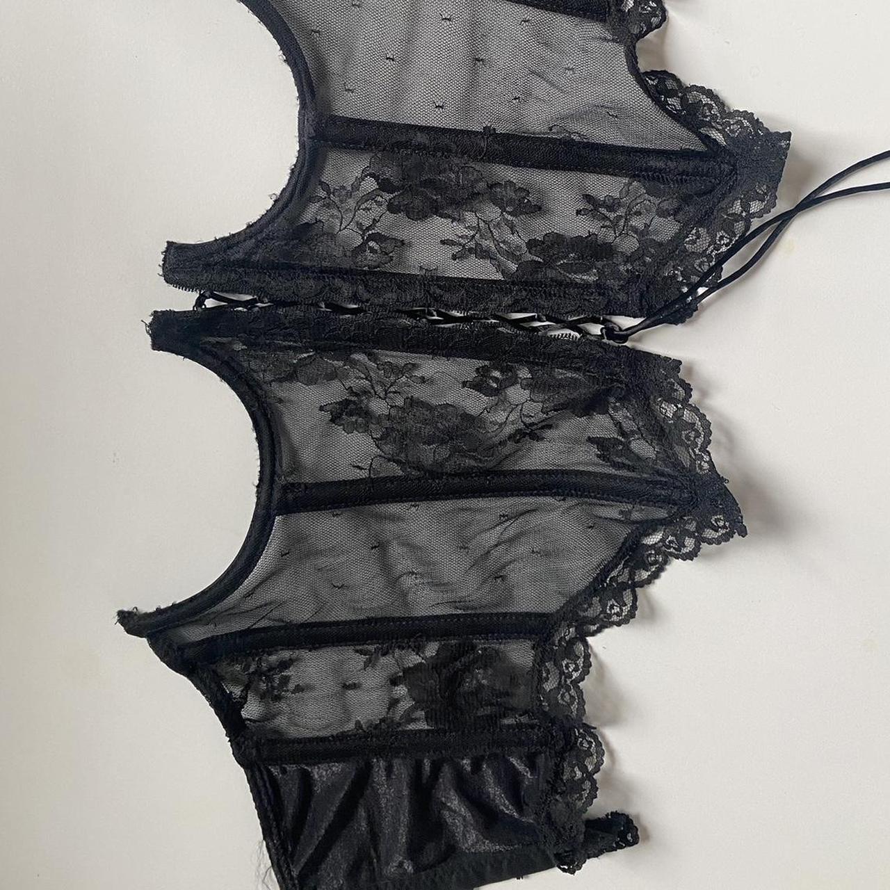 Black Lace Belt Corset Whimsygoth Depop