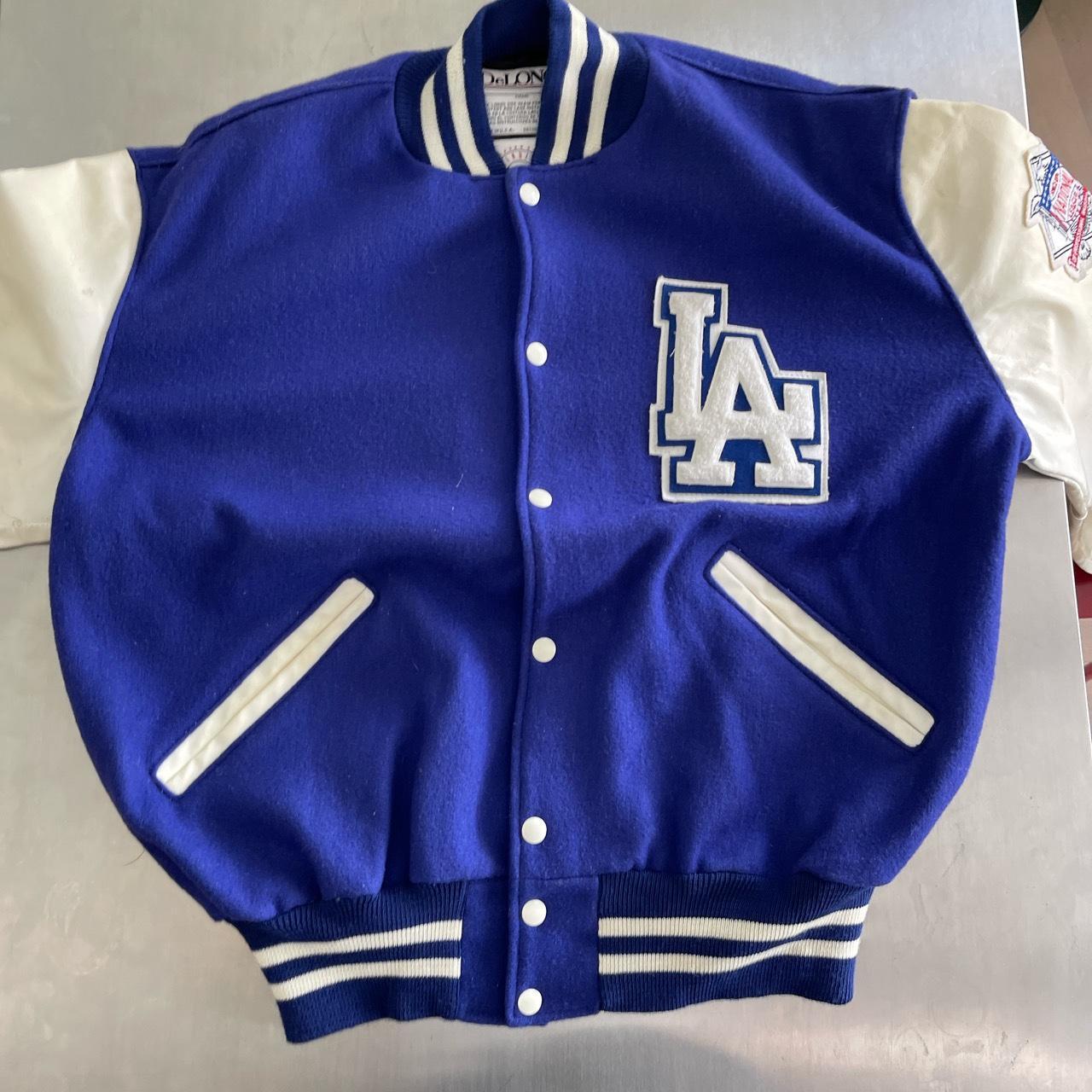 Bomber Varsity Jacket w Lining, LA Dodgers, Size L - Depop
