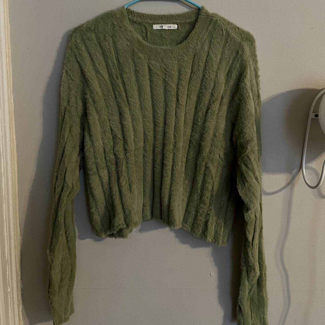Pacsun super soft fluffy green sweater. Size... - Depop