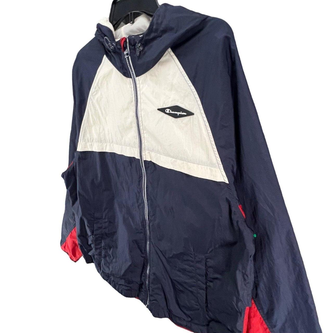 Champion Stadium Wind Jacket Mens Size L Red Blue... | Depop