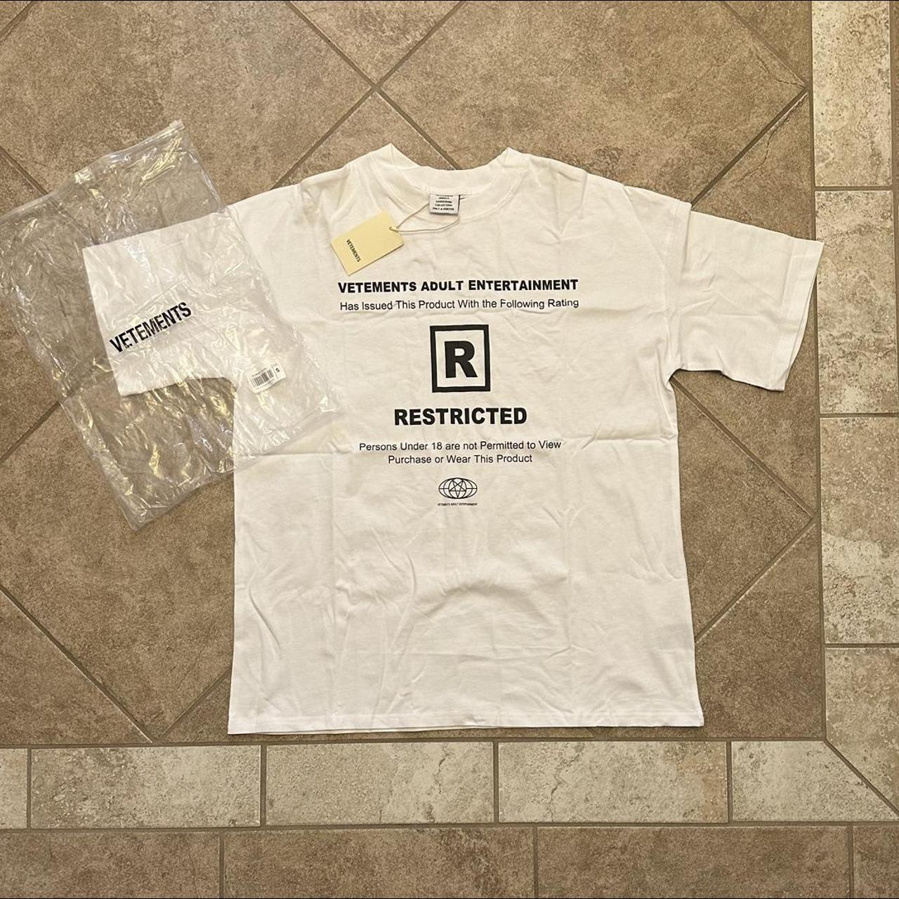 Vetements Rated R White Tee 🤳 If you have any other... - Depop
