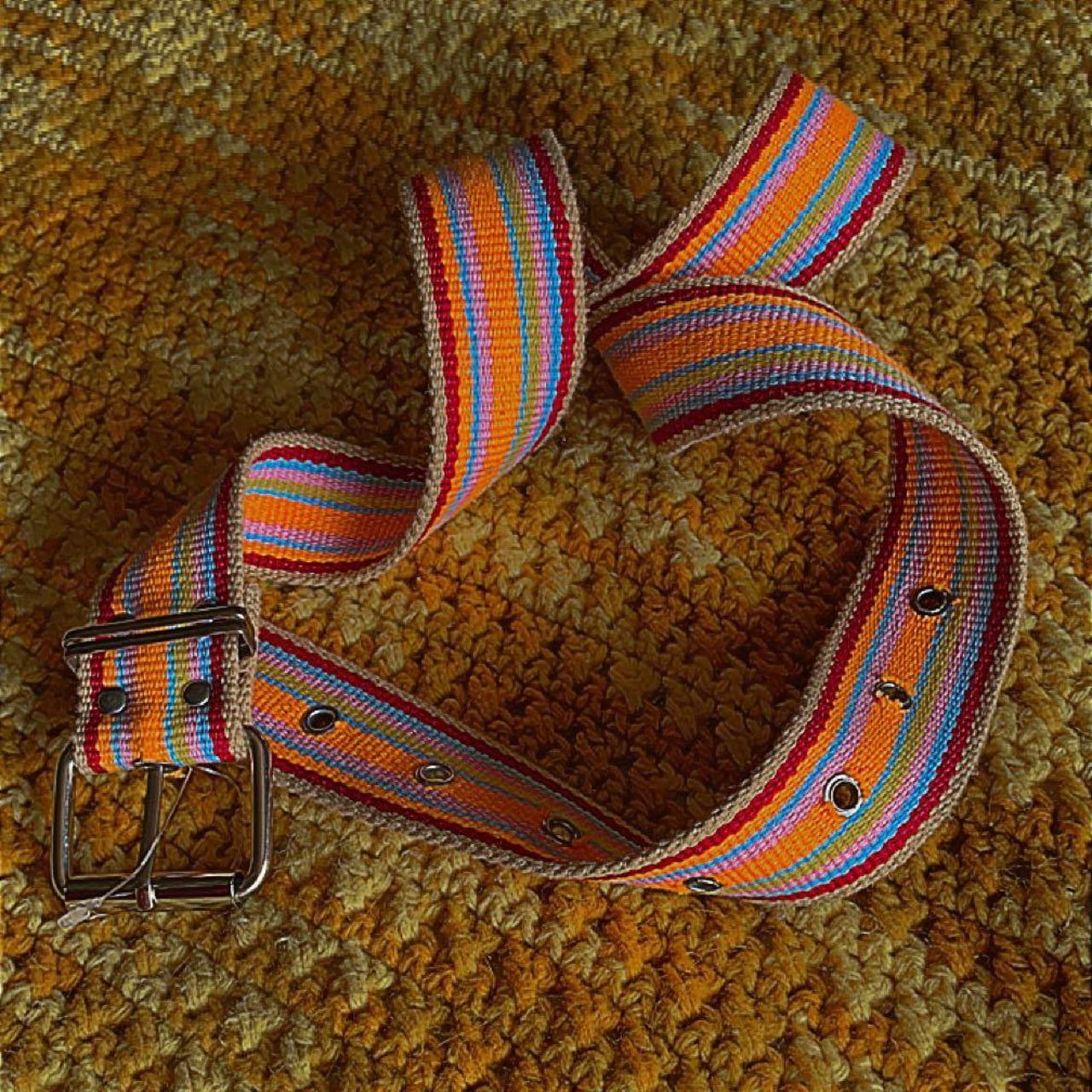 🌈Trippy multicolor belt🌈 Size: I’m a size 30 around... - Depop