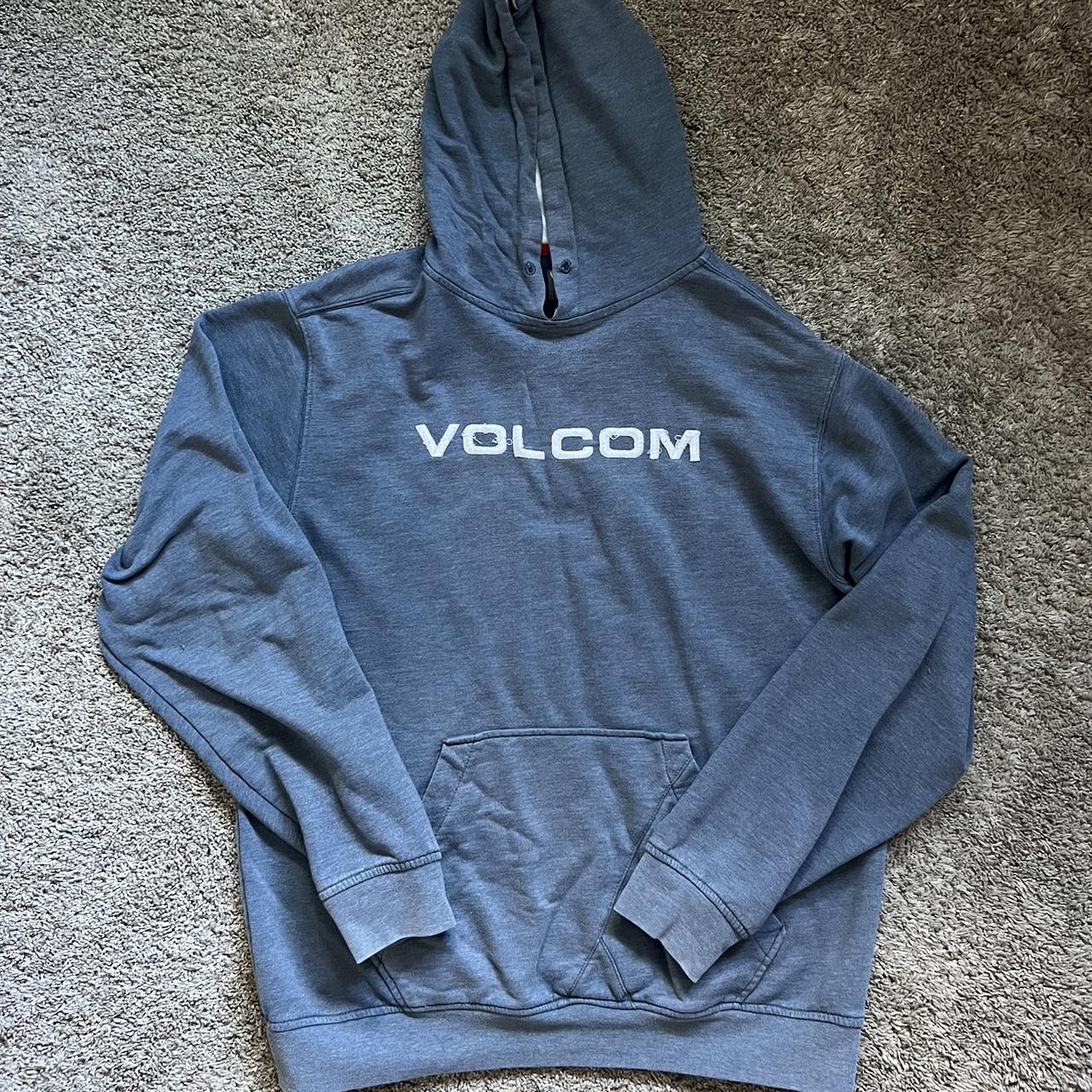 Blue volcom hoodie men size large #volcom #hoodie... - Depop