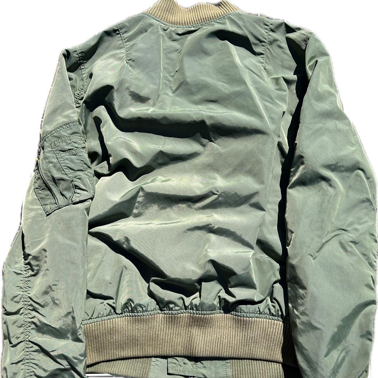 Alpha industries green MA1 bomber jacket #vespa... - Depop