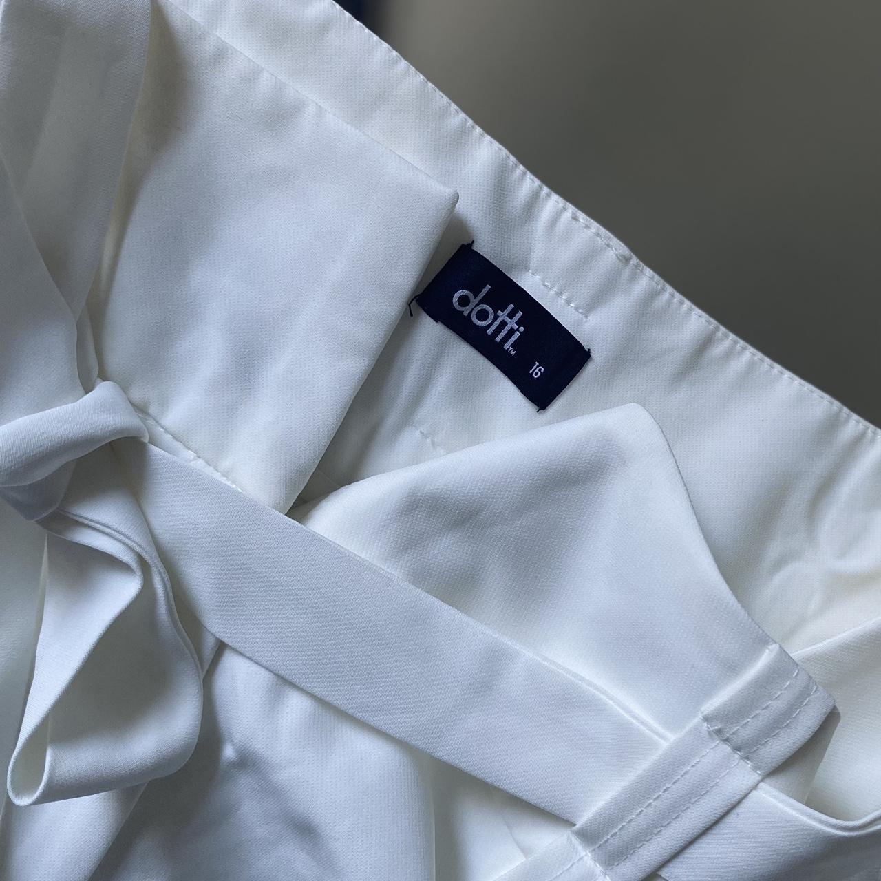 Dotti White Heavy Weight Double lined Tie Dress... - Depop