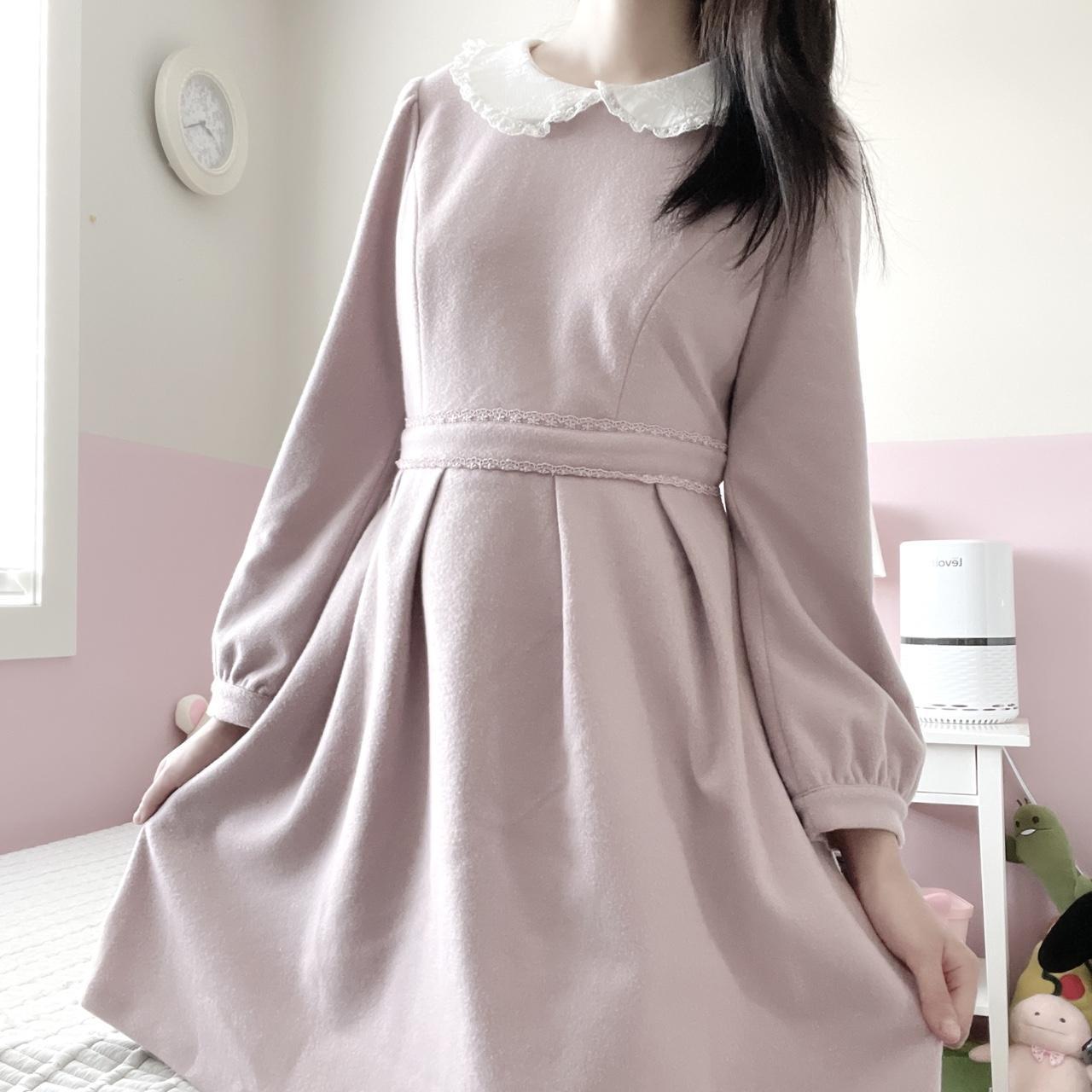 pastel pink dollette mini dress ˚ʚ♡ɞ˚ japanese... - Depop