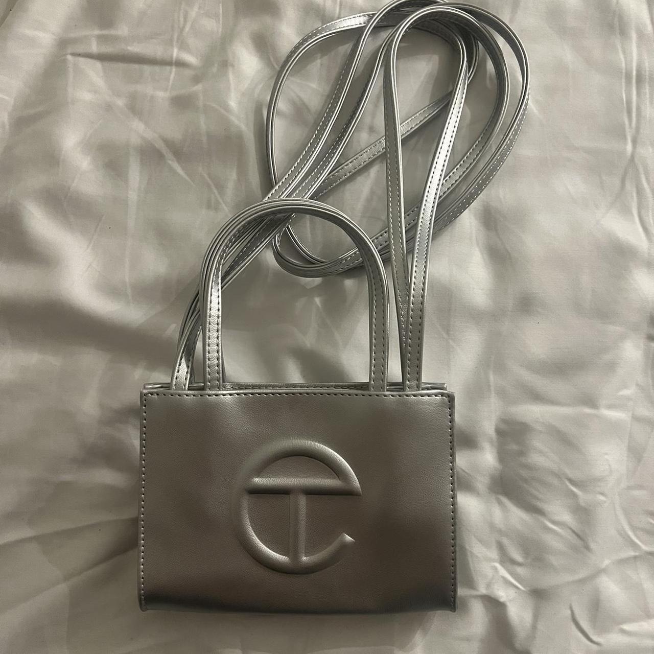 small silver #telfar bag 🛸 used once by me. no... - Depop