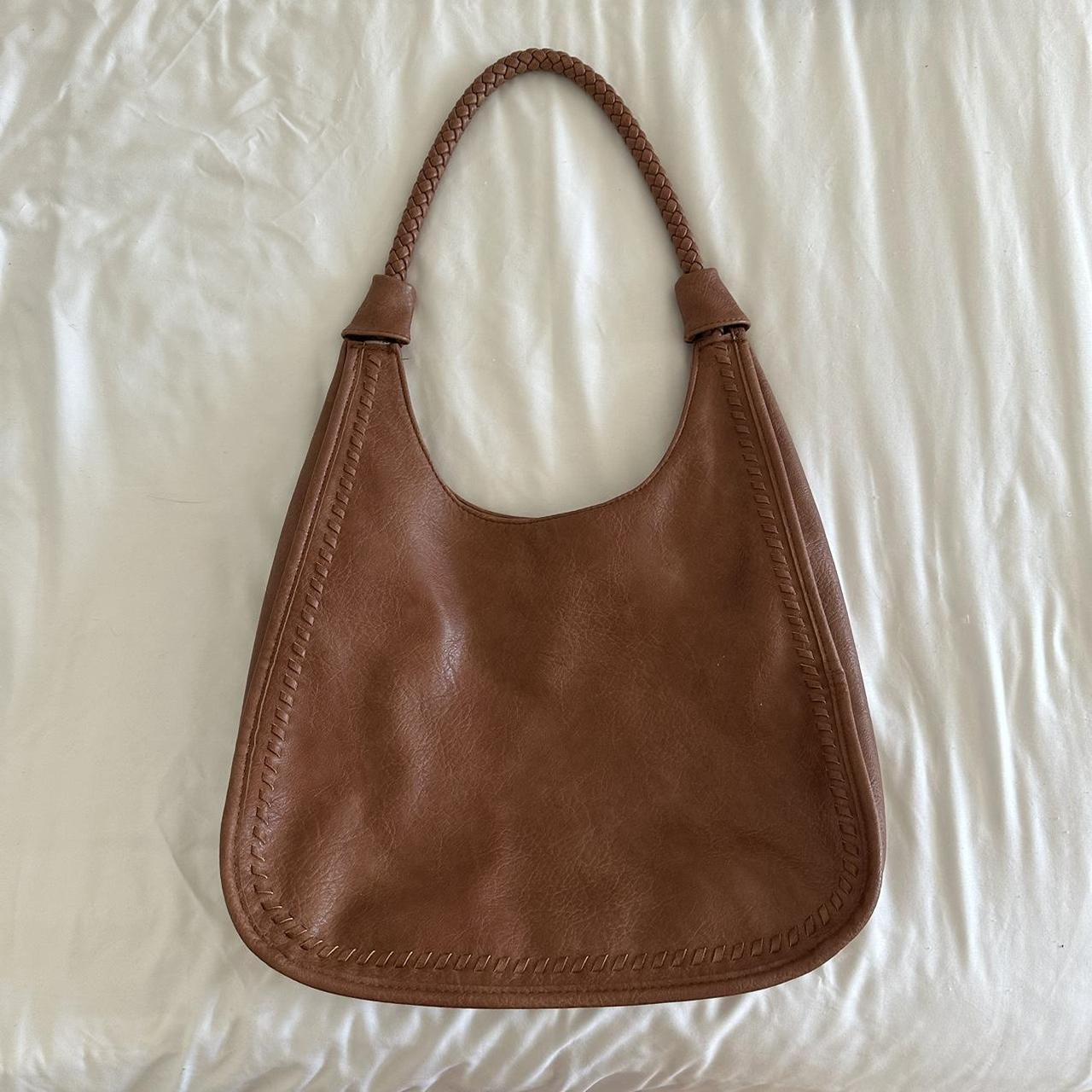 70s inspired vegan leather shoulder bag From... - Depop