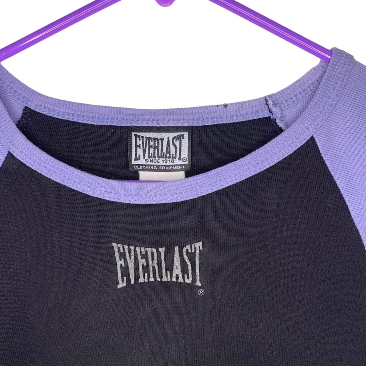 EVERLAST Vintage Baseball Style Black and Periwinkle... - Depop
