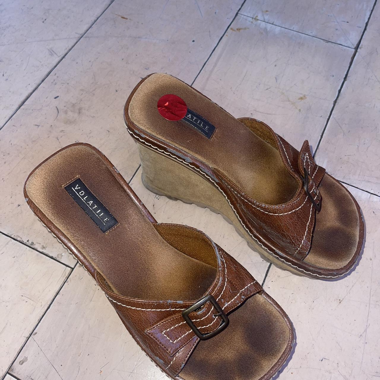 Vintage Y2k volatile platform mules These heeled... | Depop